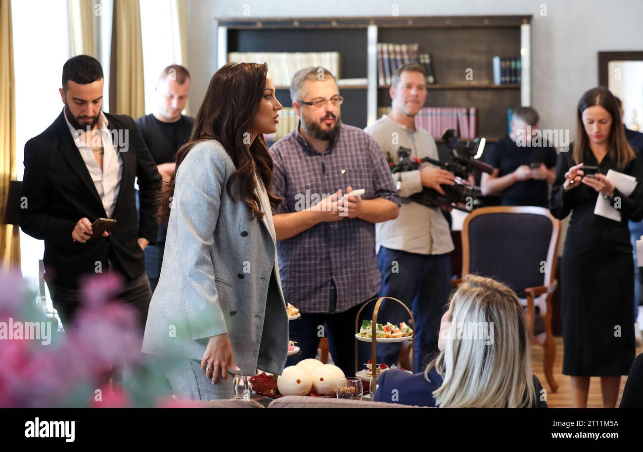 Zagreb, Croatia. 10th Oct, 2023. Pop-folk serbian singer Aleksandra ...