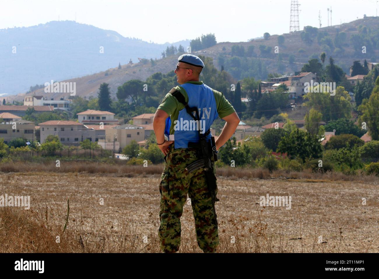 Khiam. 9th Oct, 2023. This photo taken in the Lebanese town of Khiam ...