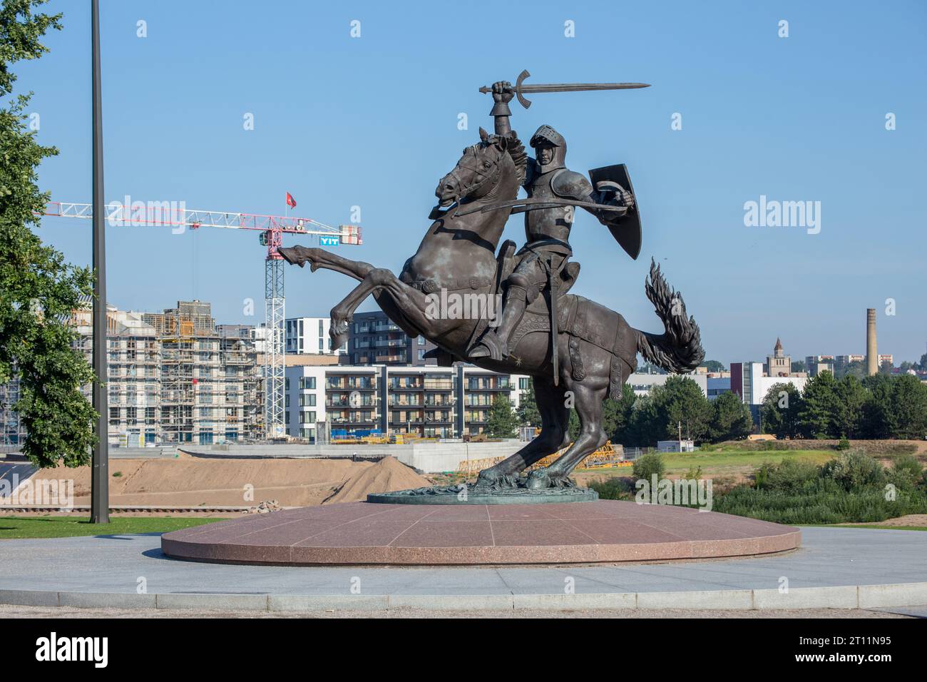 Kaunas, Lithuania AUGUST 16, 2023. The Statue Warrior of Freedom ...