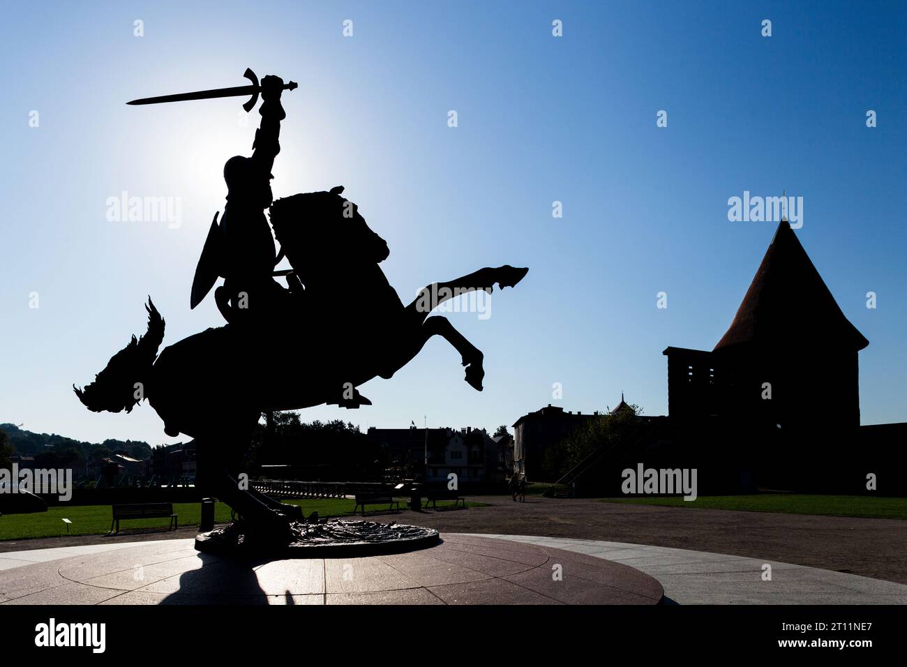 Kaunas, Lithuania AUGUST 16, 2023. The Statue Warrior of Freedom ...