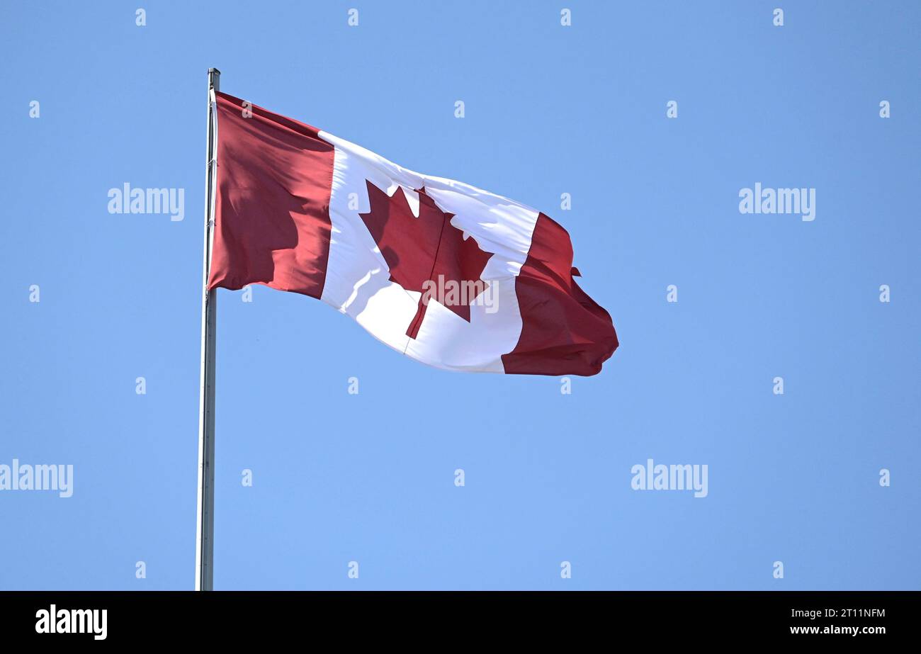 Berlin: Nationalflagge Kanadas , rot/weiß, Ahornblatt Logos und Flaggen ...