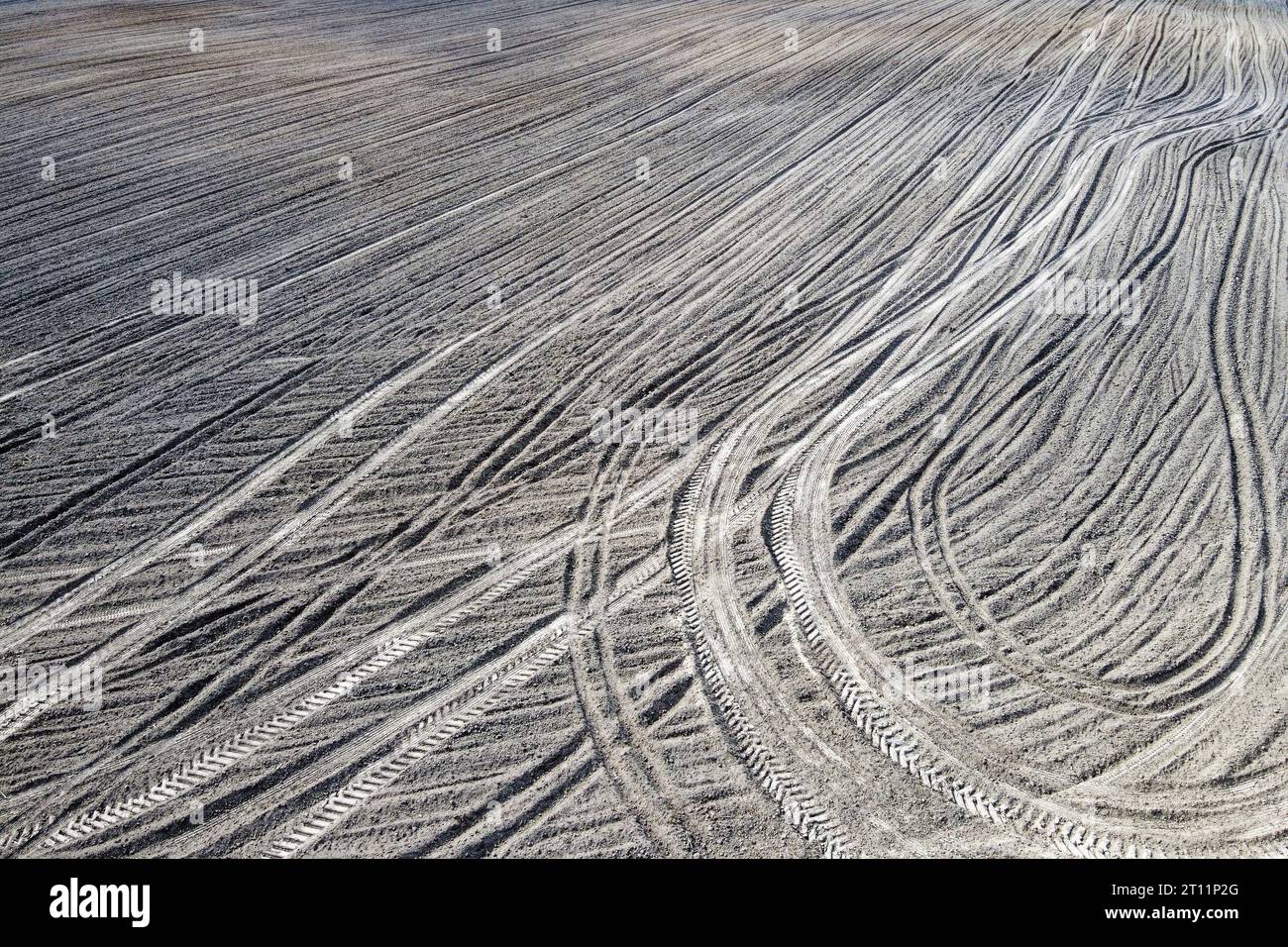 Aerial view empty plowed field hi-res stock photography and images - Alamy