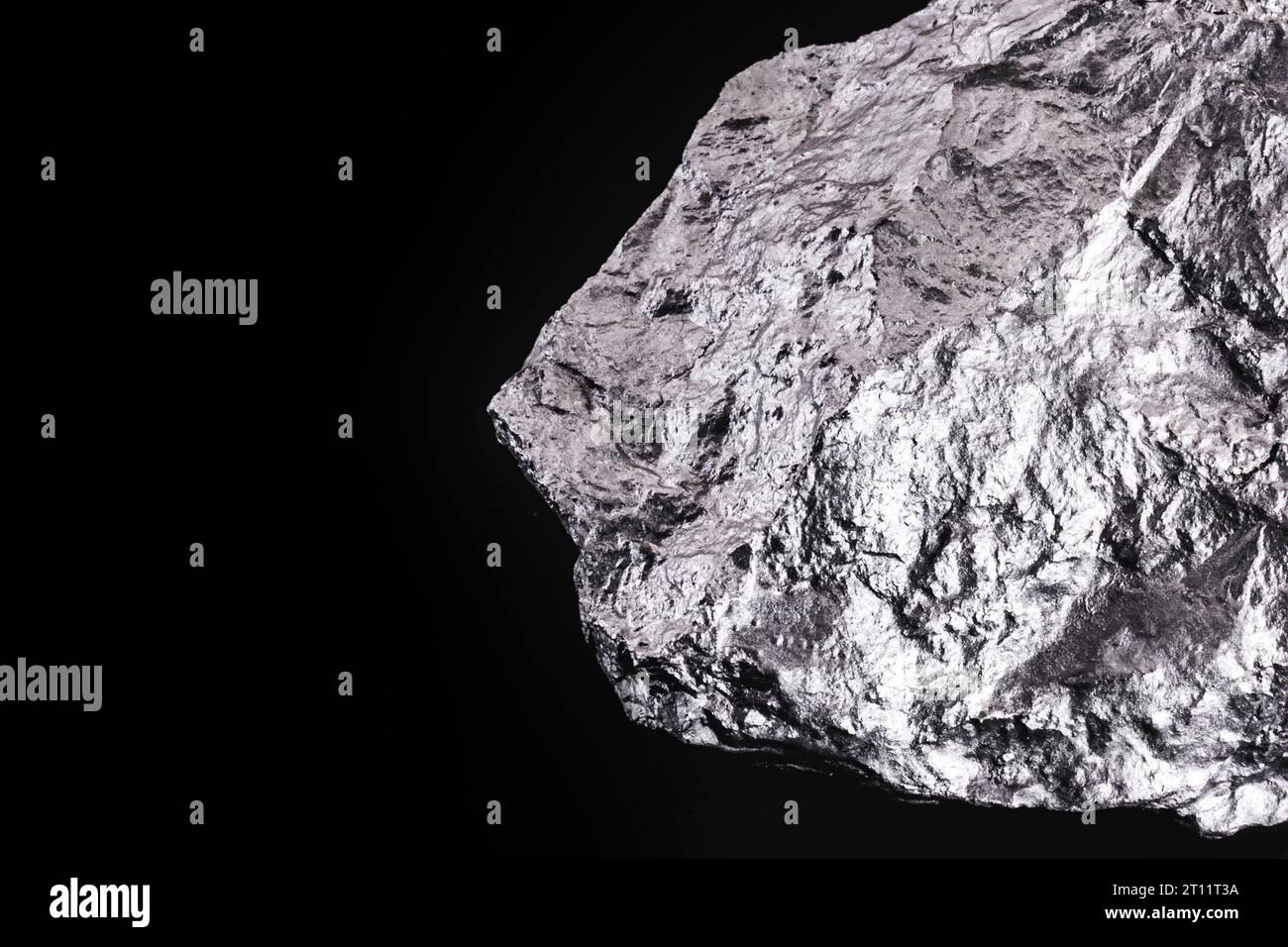 large silver stone, rare silver nugget. Gemstone in high resolution ...