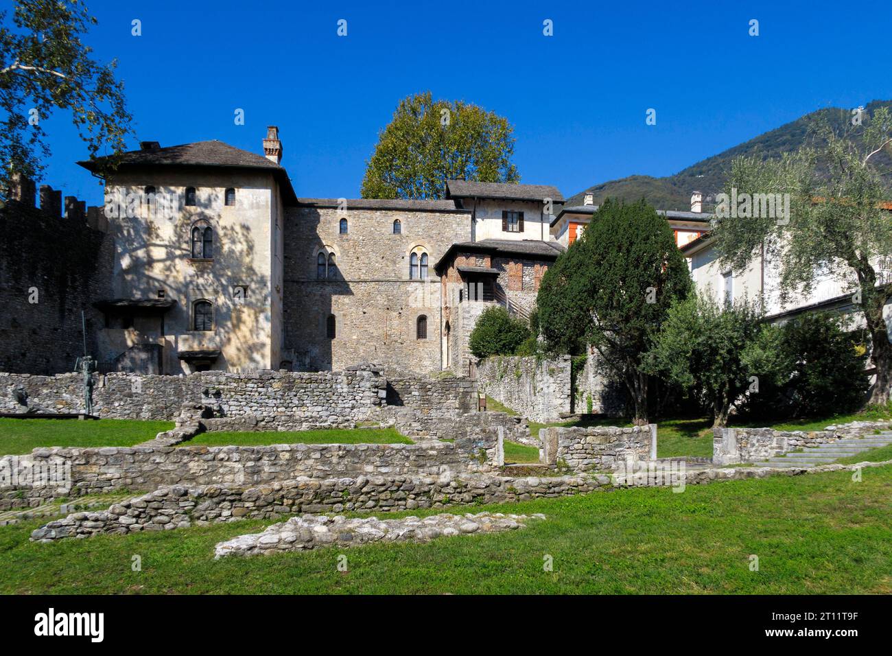 Castello Visconteo castle archaeological museum in Locarno Stock Photo ...