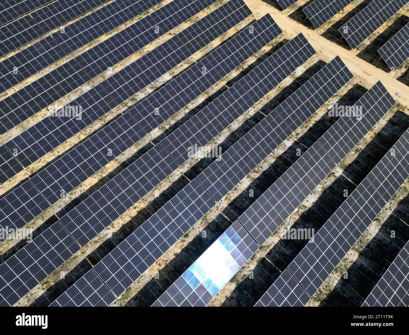 Solar panels on a photovoltaic power station Stock Photo - Alamy