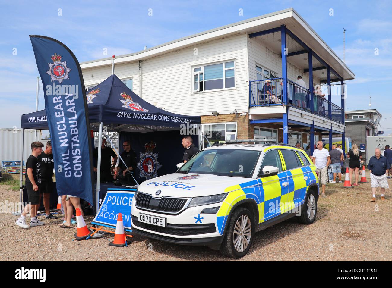 CIVIL NUCLEAR CONSTABULARY POLICE CAR AND DISPLAY AT A 999 EVENT Stock ...