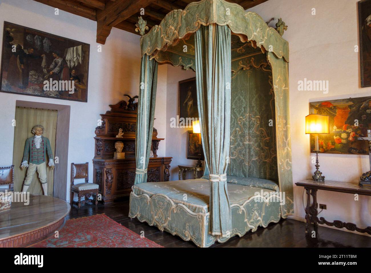 Palazzo Borromeo palace interior at Isola Bella, Lake Maggiore ...