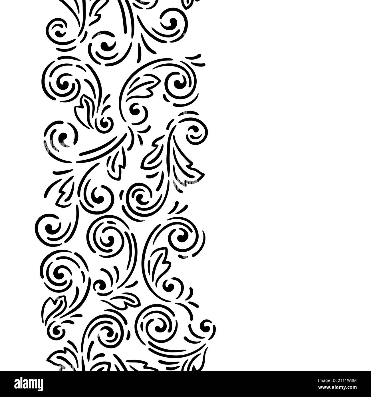 Vintage swirling pattern retro Black and White Stock Photos & Images ...