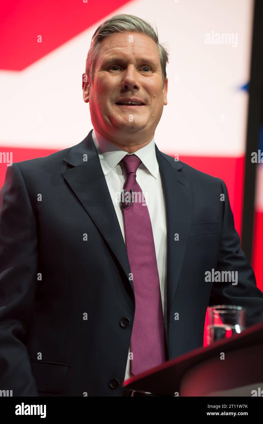 Liverpool, Uk,10/10/2023, Keir Starmer, Leader of Labour party delivers ...