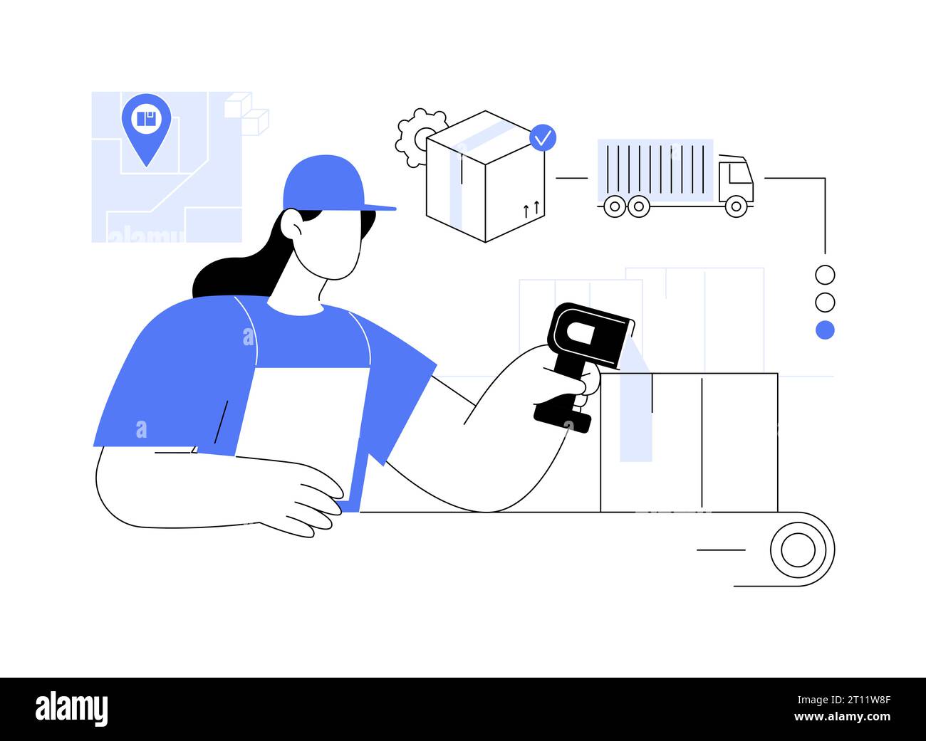 Blockchain item tracking abstract concept vector illustration Stock ...