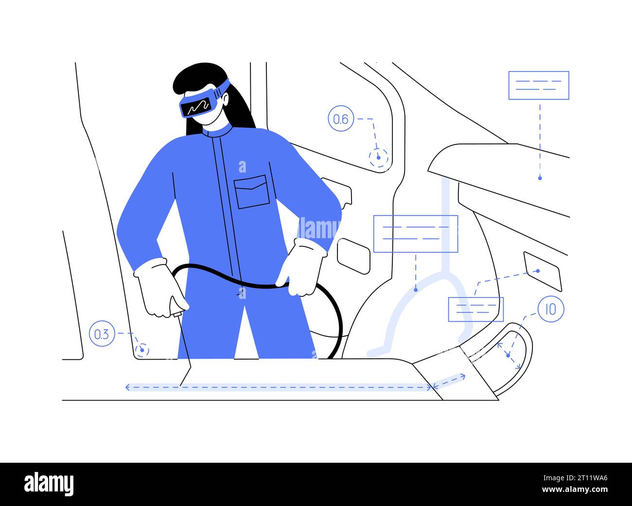 AR in repair and maintenance abstract concept vector illustration Stock ...