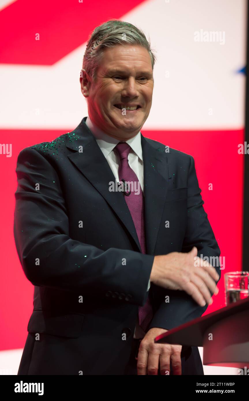 Liverpool, Uk,10/10/2023, Keir Starmer, Leader of Labour party delivers ...