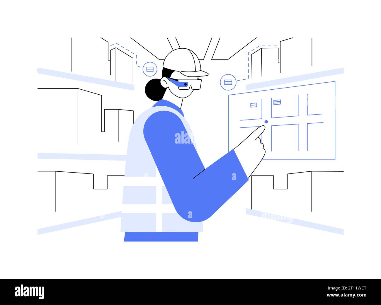 AR in business logistics abstract concept vector illustration Stock ...