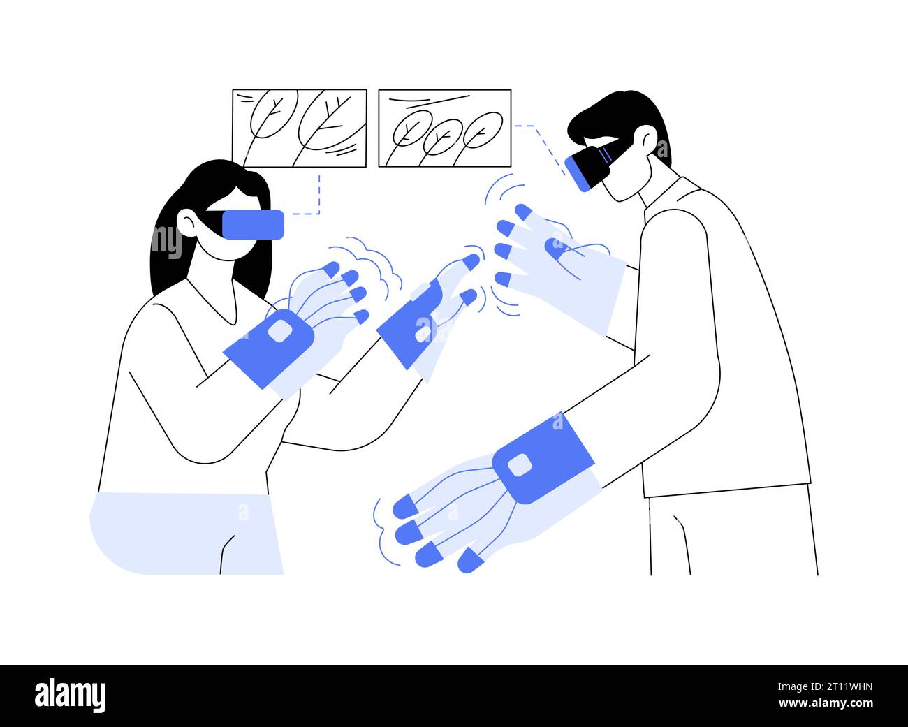 Haptic gloves abstract concept vector illustration Stock Vector Image ...