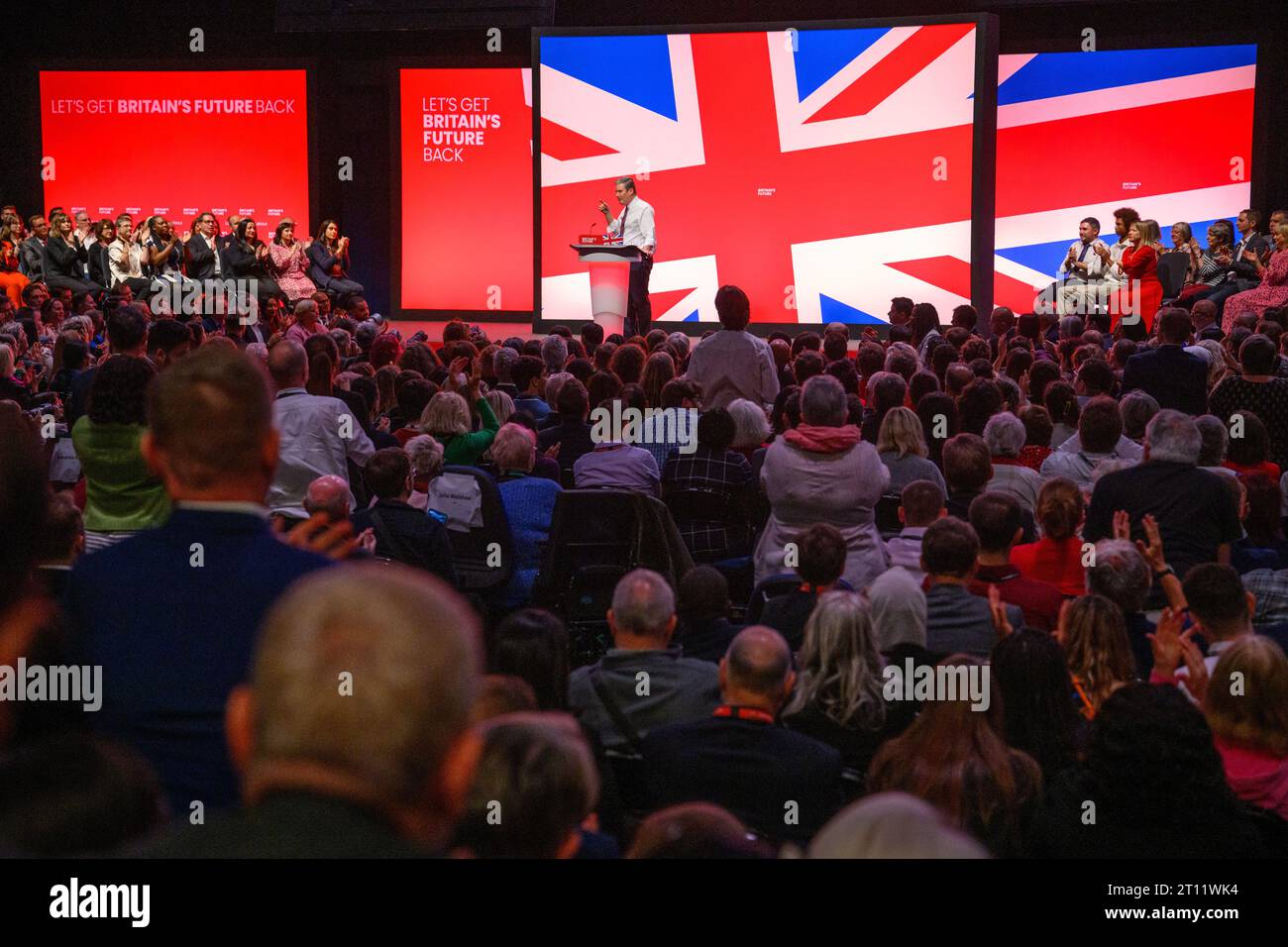 London, UK. 10 October 2023. Labour leader Keir Starmer speaks during ...