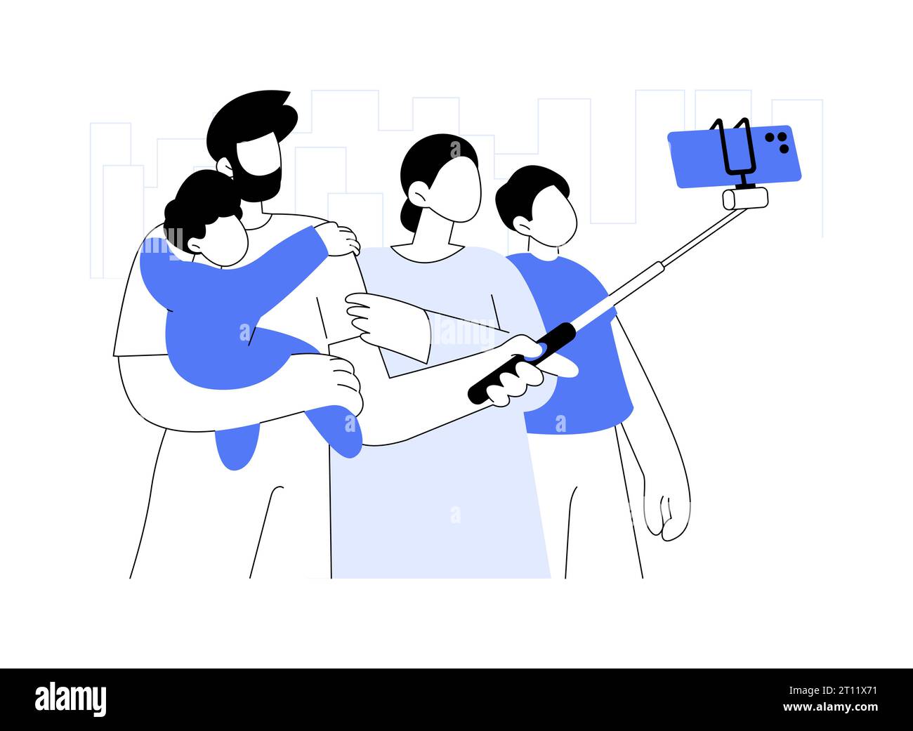 Selfie stick abstract concept vector illustration Stock Vector Image ...