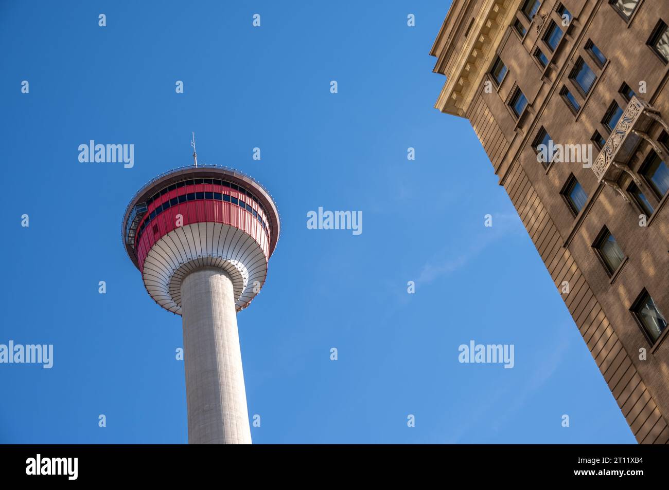 Calgary, Alberta - October 9, 2023: View of the Calgary Tower in ...