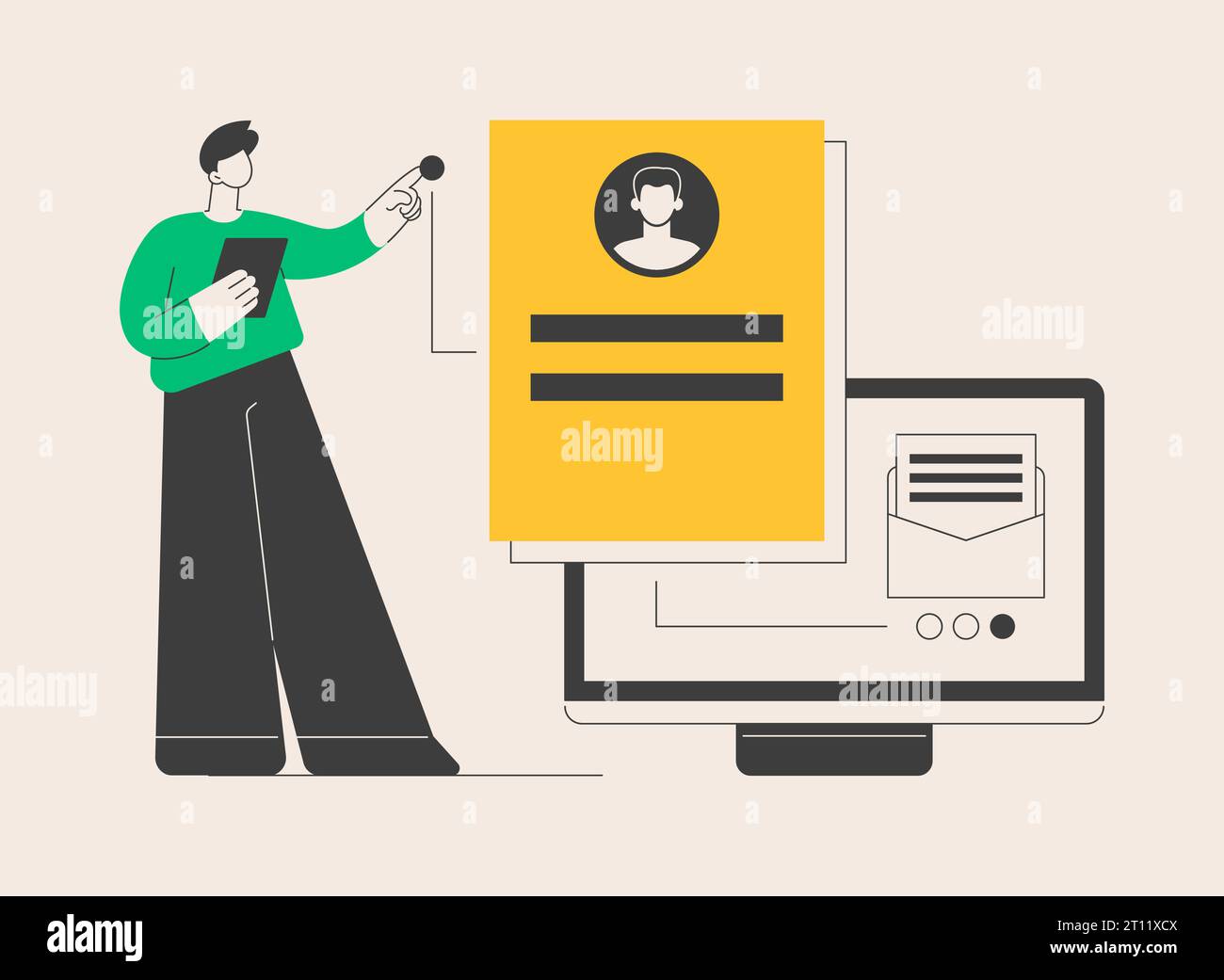 Send your CV abstract concept vector illustration Stock Vector Image ...