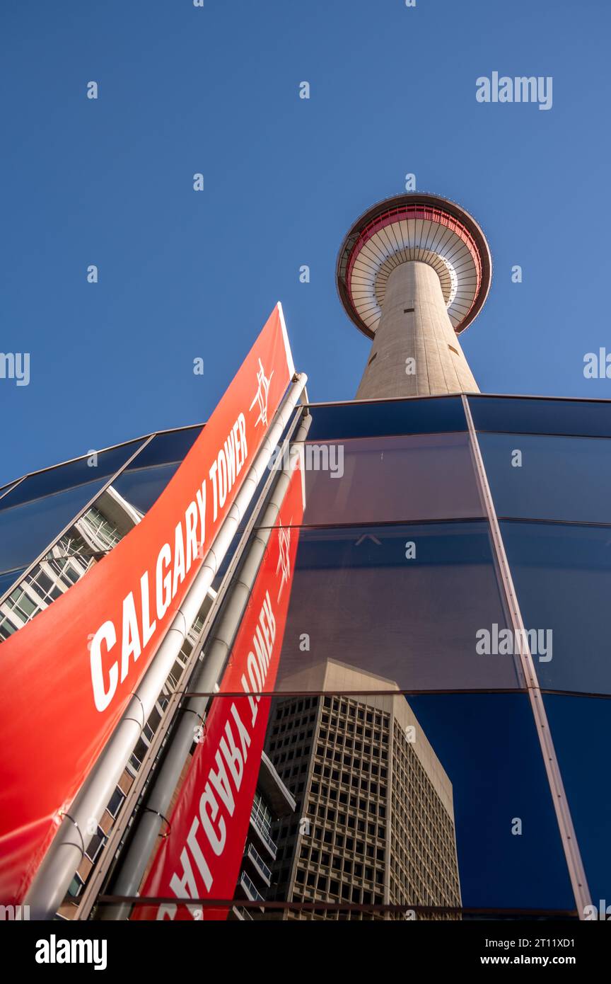 Calgary, Alberta - October 9, 2023: View of the Calgary Tower in ...