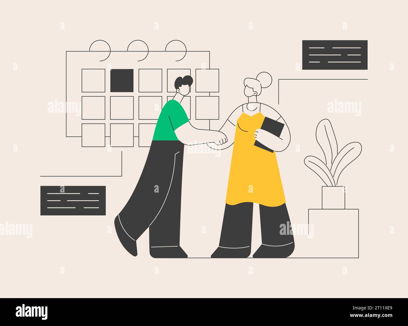 Arrange appointment abstract concept vector illustration Stock Vector ...