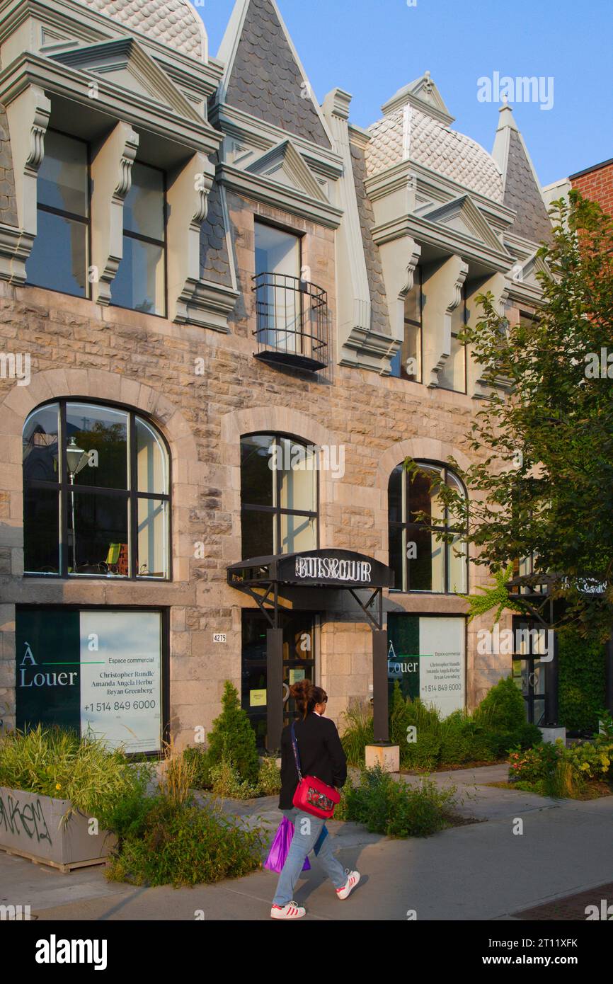 Canada, Quebec, Montreal, St-Denis Street, typical architecture Stock ...