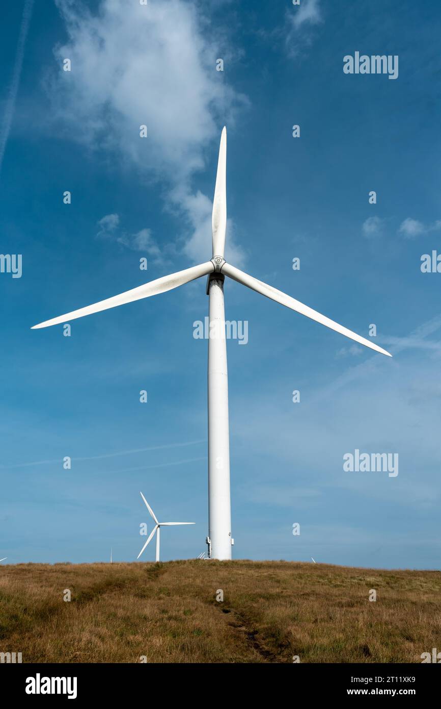 Scout Moor wind farm electric energy producing turbines Stock Photo - Alamy