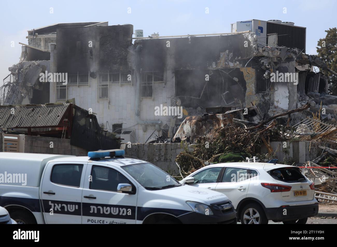 Israeli police station in Sderot 10 October 2023, Israel, Sderot: A ...