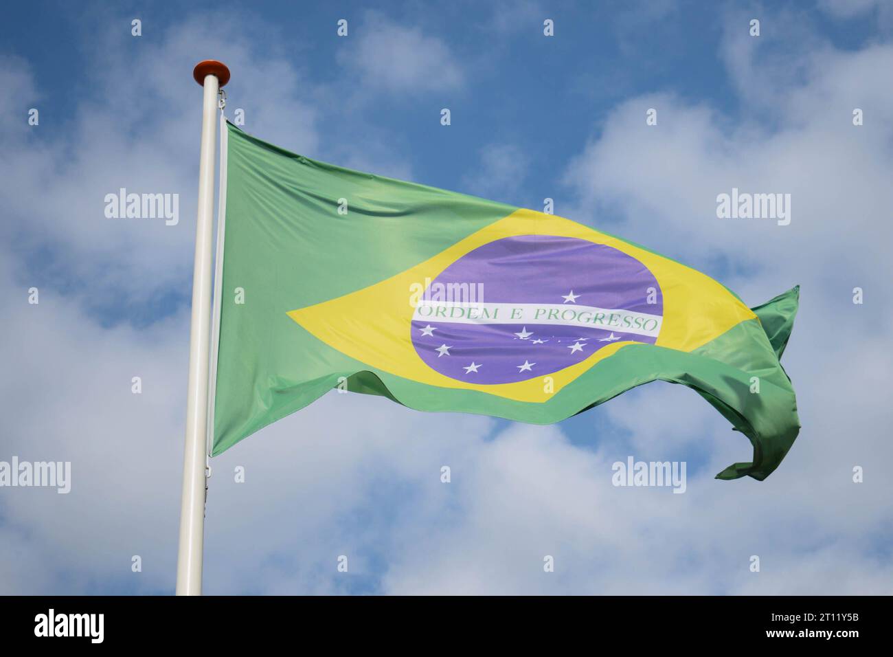 Brazil flag pole hi-res stock photography and images - Alamy