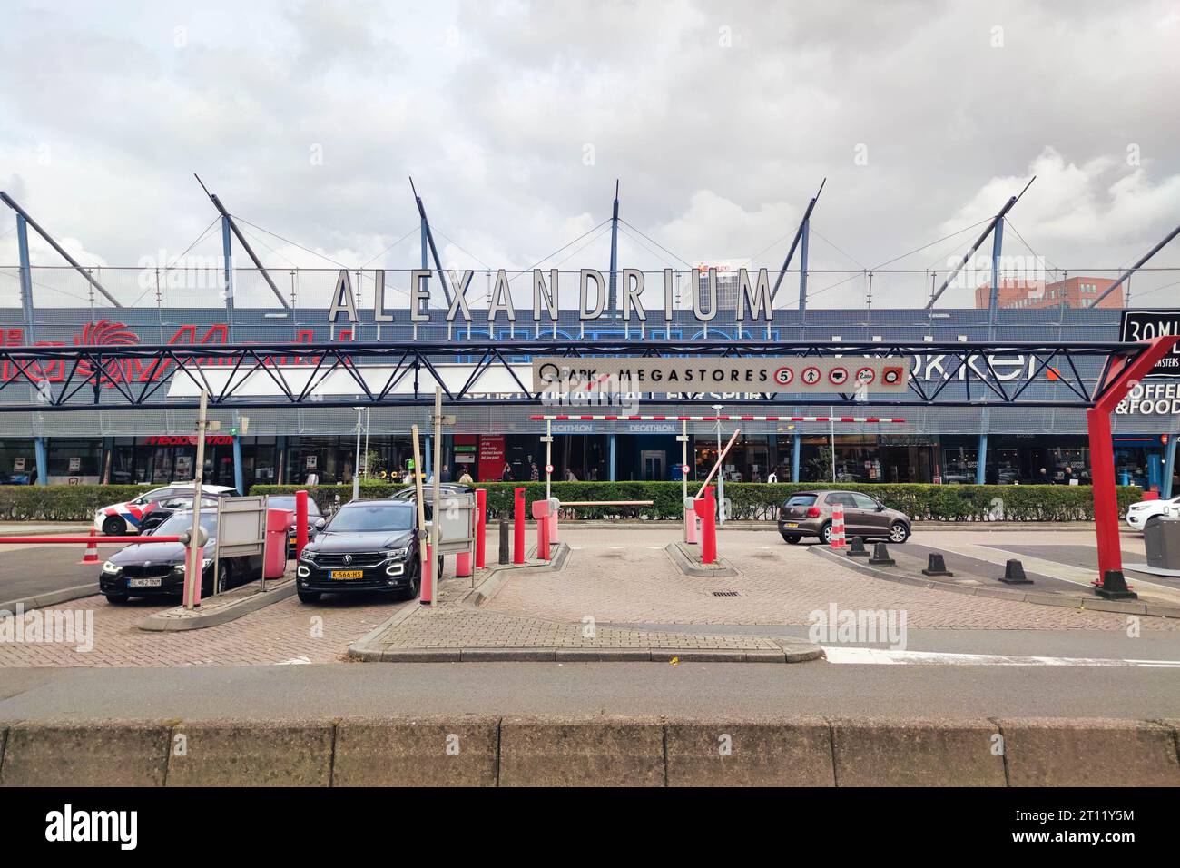 Entrance to famous shopping mall "Alexandrium" in the suburbs of the ...