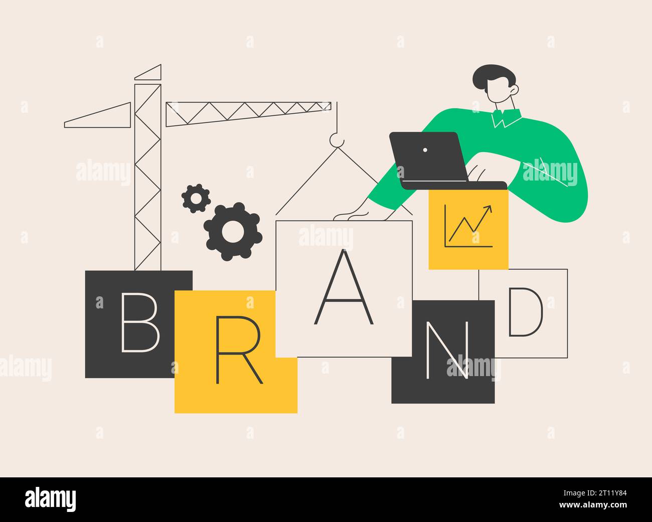 Brand building abstract concept vector illustration Stock Vector Image ...