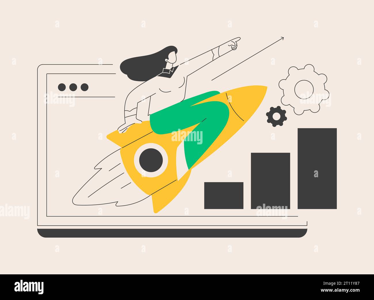 Boost in traffic abstract concept vector illustration Stock Vector ...