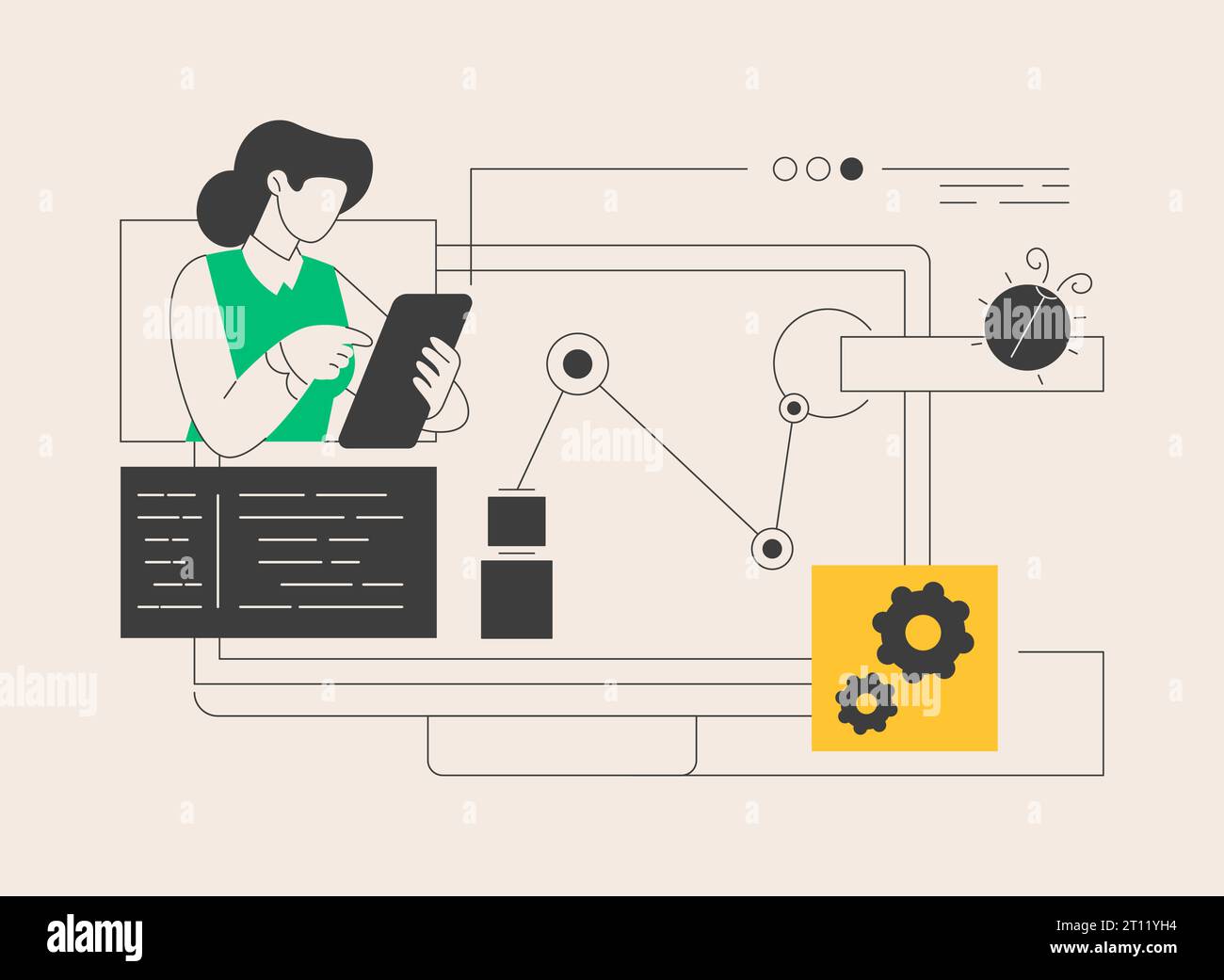 Automation testing abstract concept vector illustration Stock Vector ...