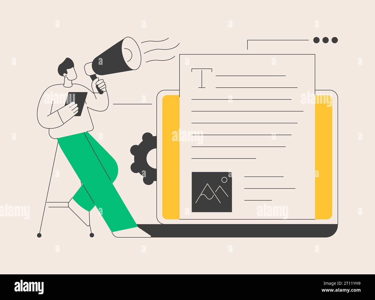 Ad writing abstract concept vector illustration Stock Vector Image ...