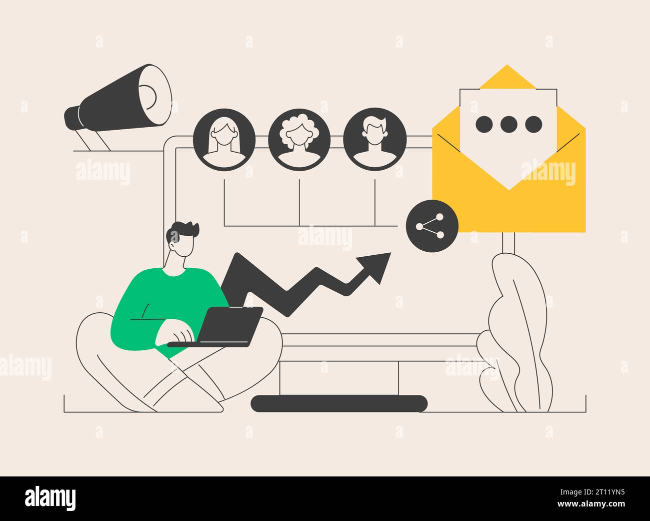 Email marketing abstract concept vector illustration Stock Vector Image ...