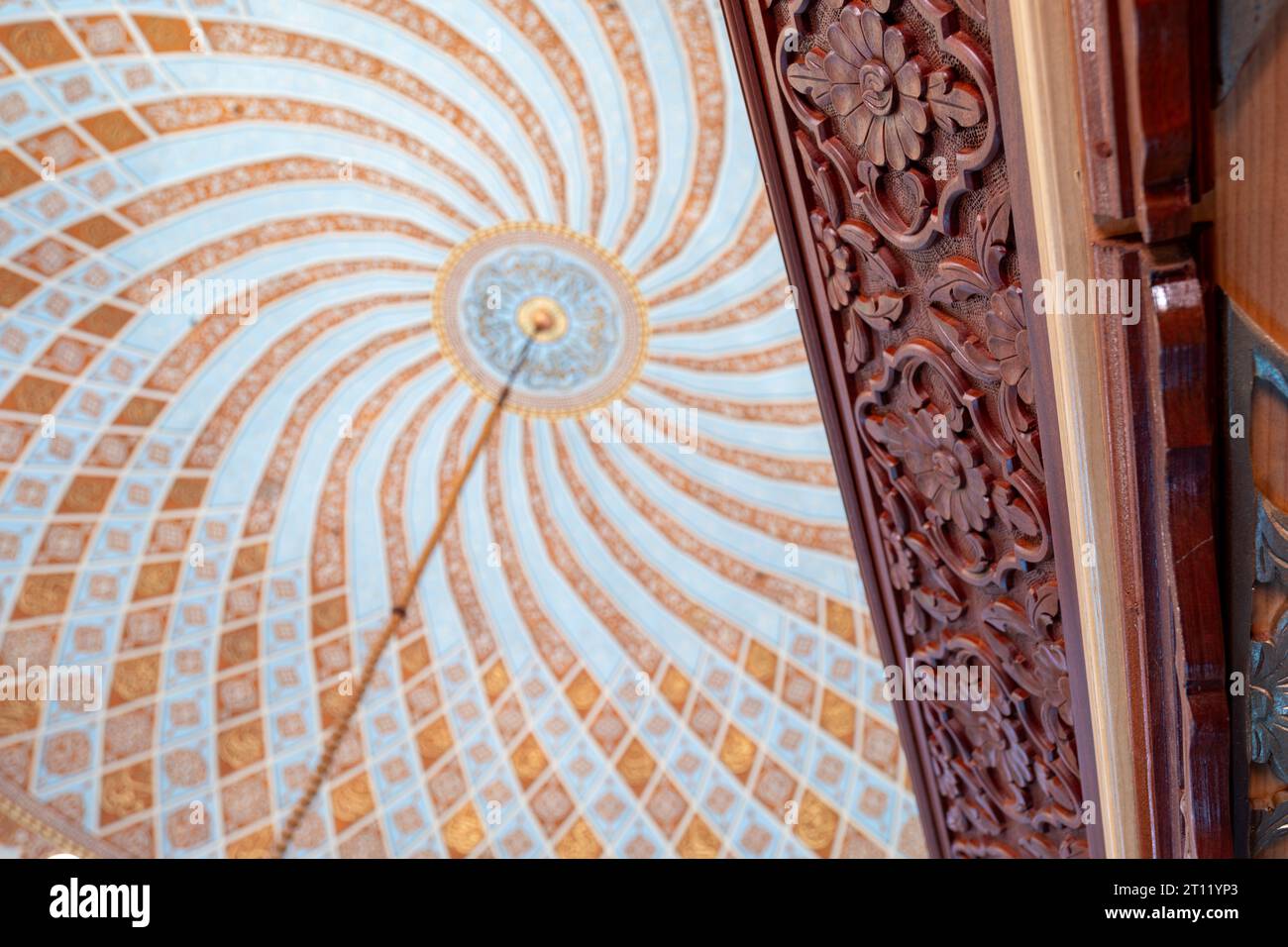 Masjid dome with names for allah, Uzungol, Turkey - October 1,2022 ...