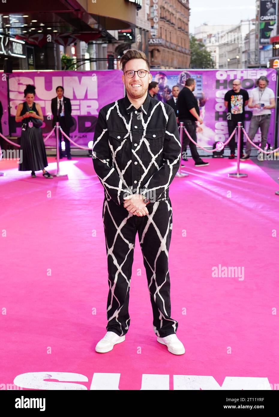 Finn Bruce attending the world premiere of Sumotherhood at Cineworld ...