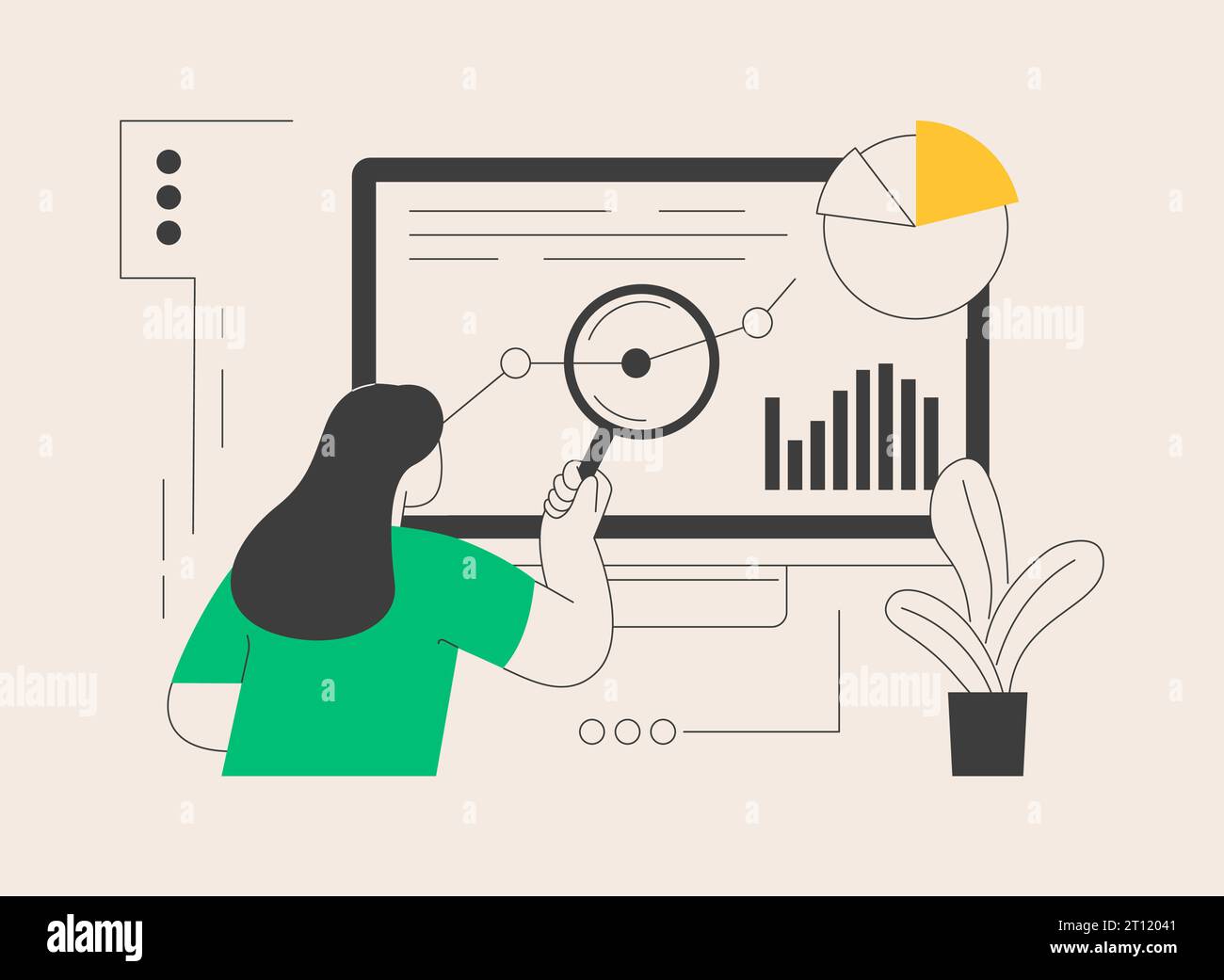 Digital auditing abstract concept vector illustration Stock Vector ...