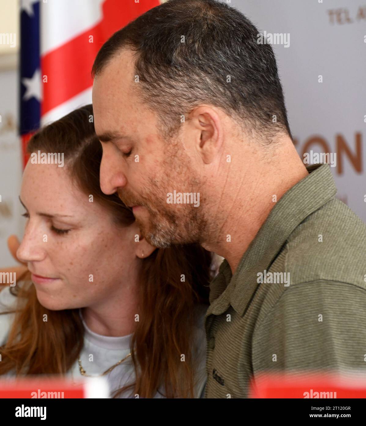 Tel Aviv, Israel. 10th Oct, 2023. American-Israelis (L-R) Ayana and ...