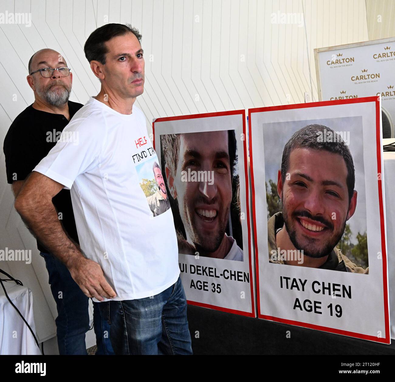 Tel Aviv, Israel. 10th Oct, 2023. American-Israeli fathers (L-R ...