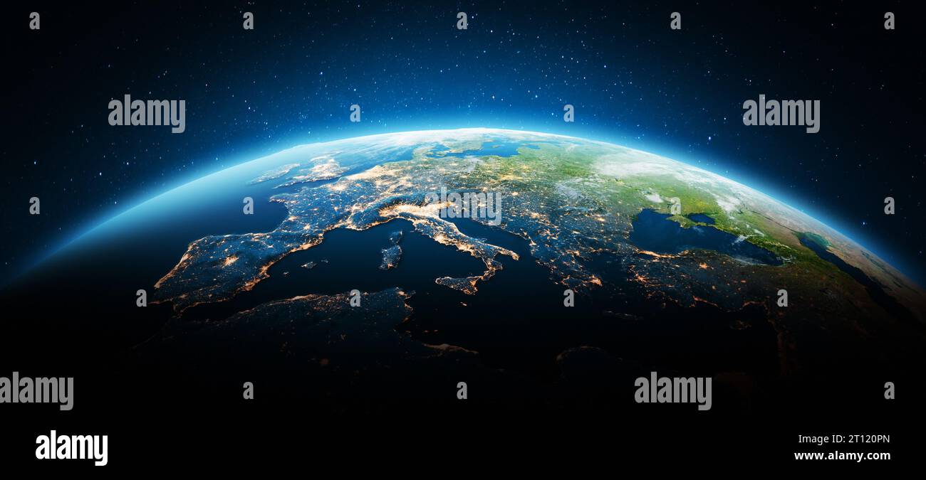 Europe travel map. Elements of this image furnished by NASA. 3d ...