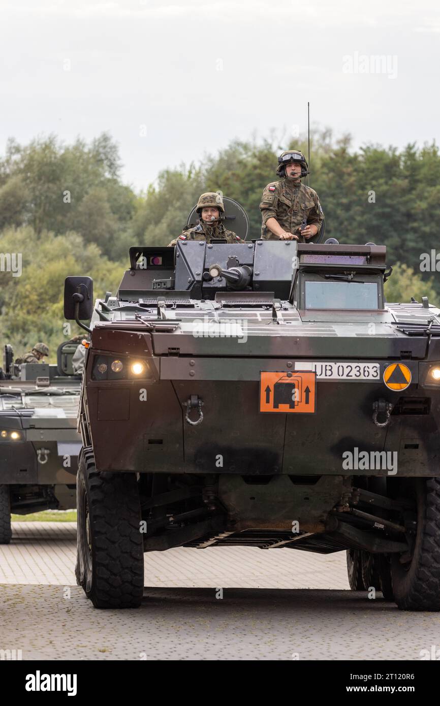 Combat vehicles (Rosomak) of combat units of the Polish Army in the ...