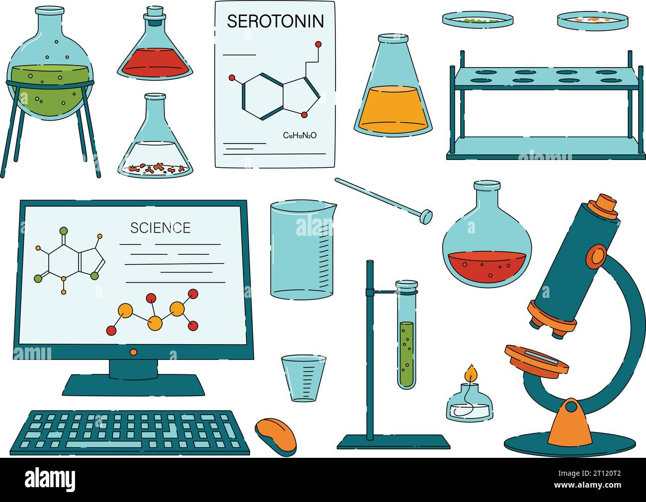 Laboratory items Stock Vector Images - Alamy