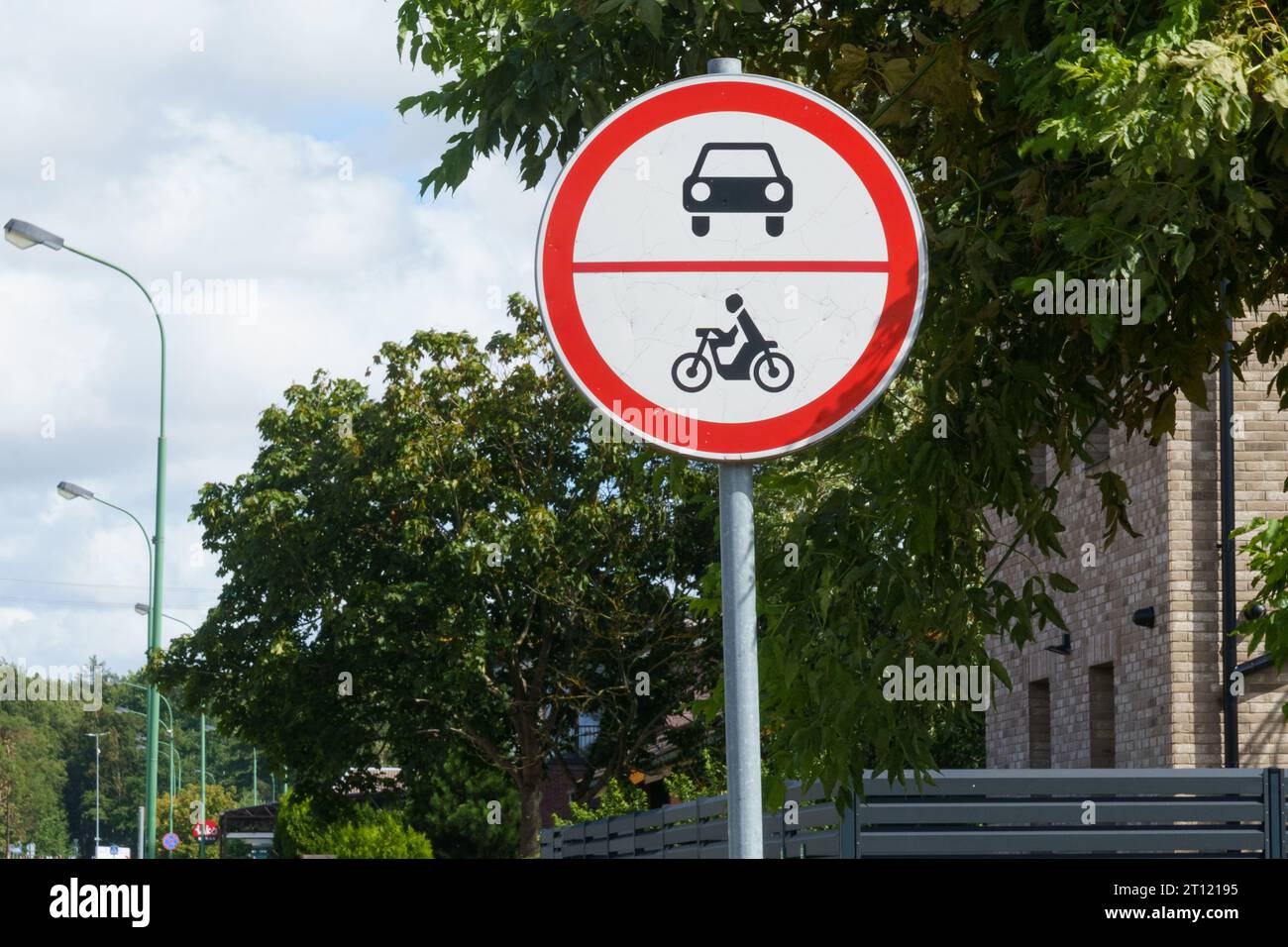 No motorcycles no car sign hi-res stock photography and images - Alamy