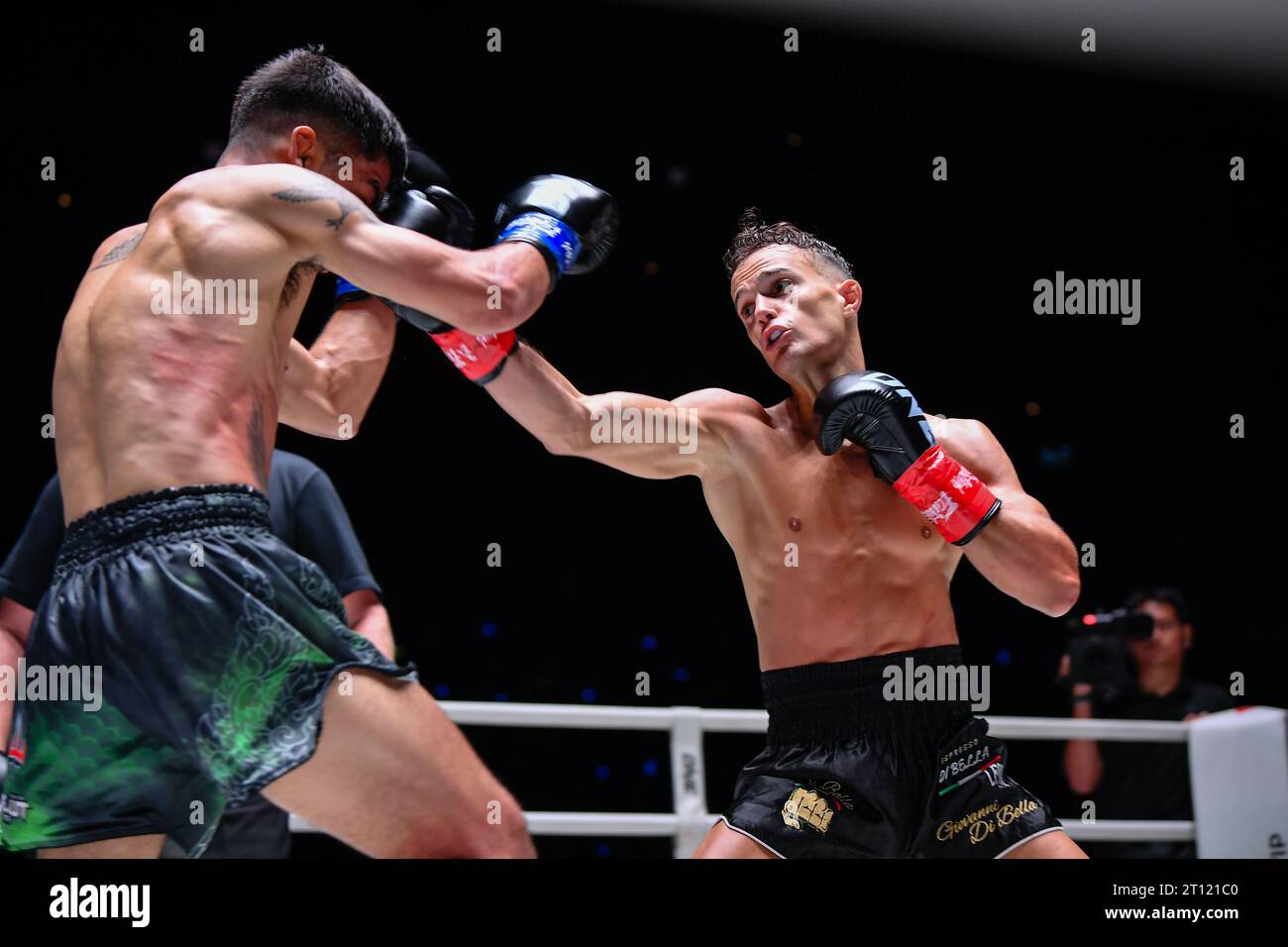 Jonathan Di Bella (R) of Canada- Italy and Danial Williams seen in ...