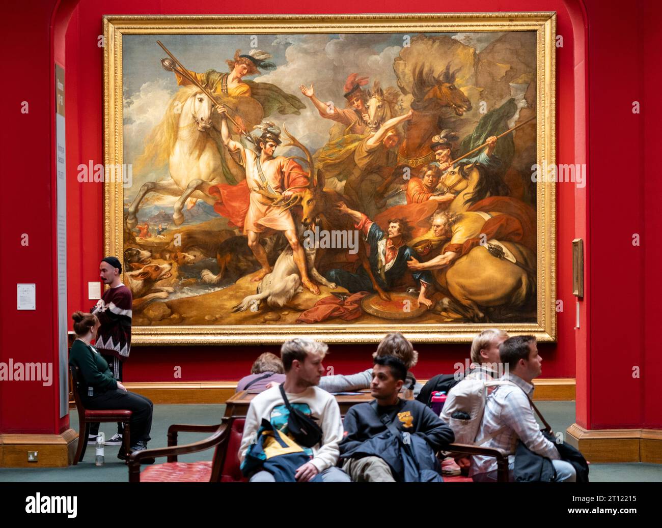 Stag scotland painting hi-res stock photography and images - Alamy