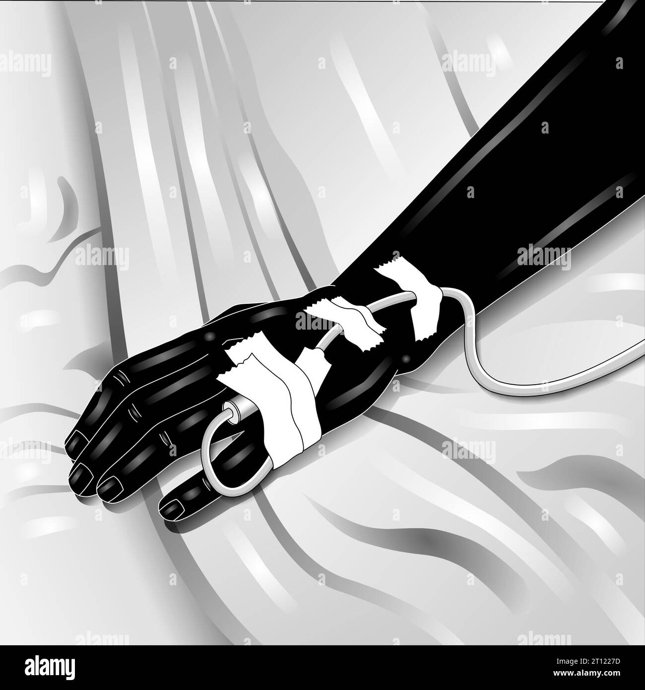 Hand with drip Black and White Stock Photos & Images - Alamy
