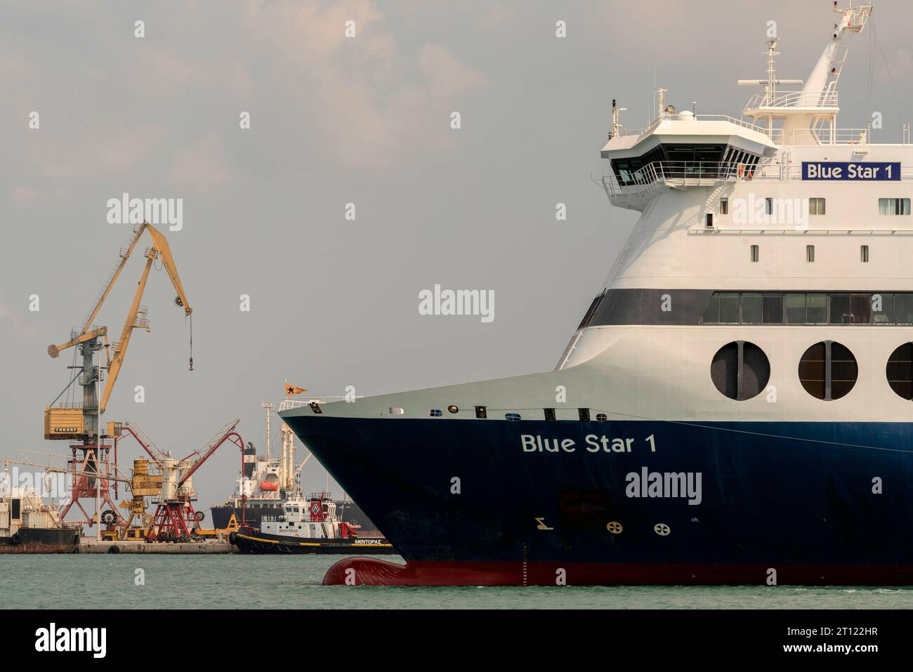 Heraklion, Crete, Greece, 26 Sept. 2023. RORO ferry in the port of ...