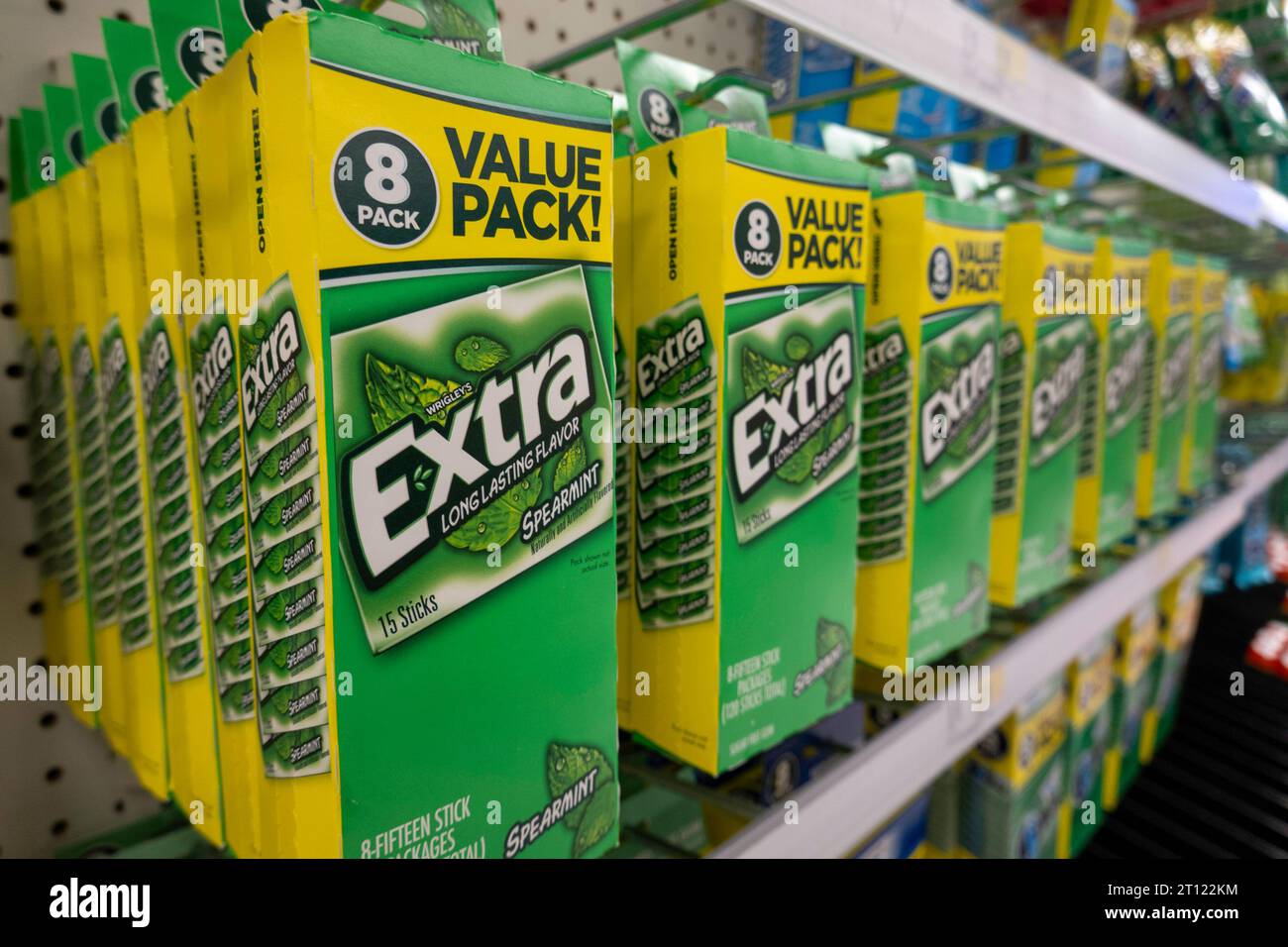Extra Chewing Gum on sale at Target in New York City, 2023, USA Stock ...