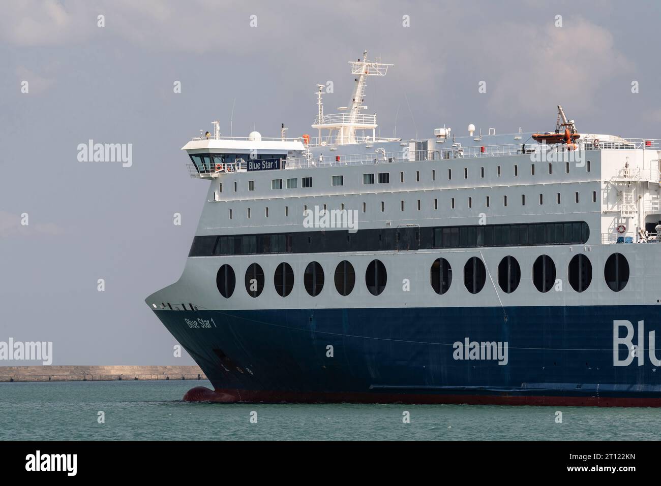Heraklion, Crete, Greece, 26 Sept. 2023. RORO ferry in the port of ...