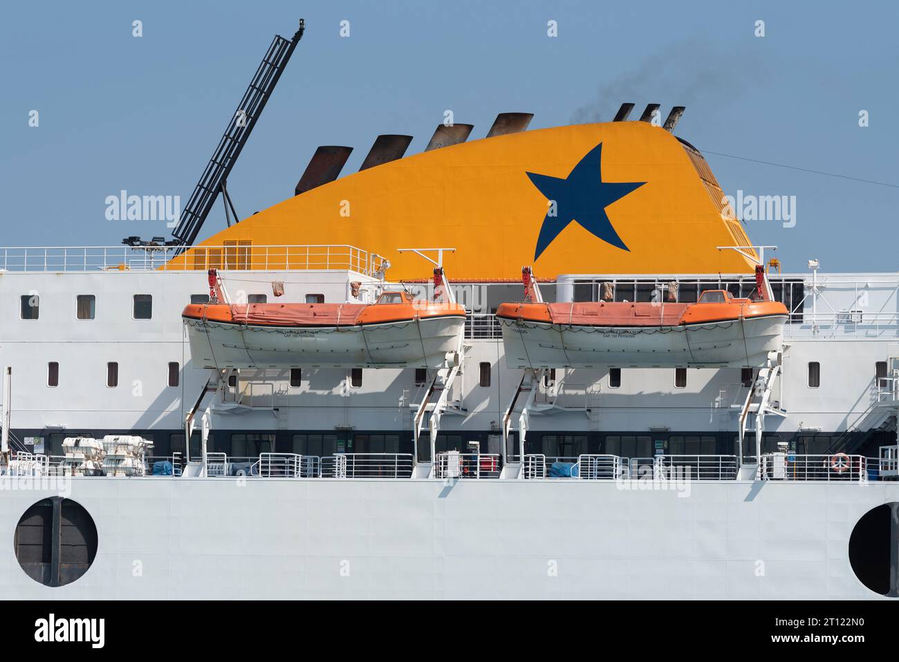 Heraklion, Crete, Greece, 26 Sept. 2023. RORO ferry in the port of ...